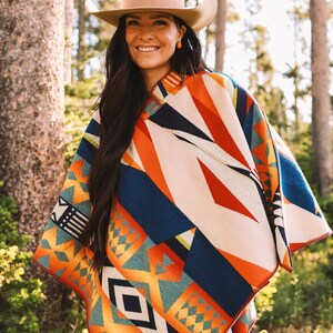 Fire Legend Wool Poncho, Pendleton® Wool Fire Legend Blanket, Pull-over ...