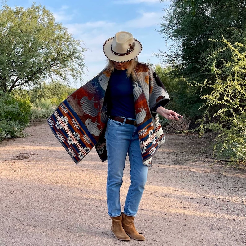 Close Out Sale Prairie Rush Hour Ruana by L7 Designs Made With a ...