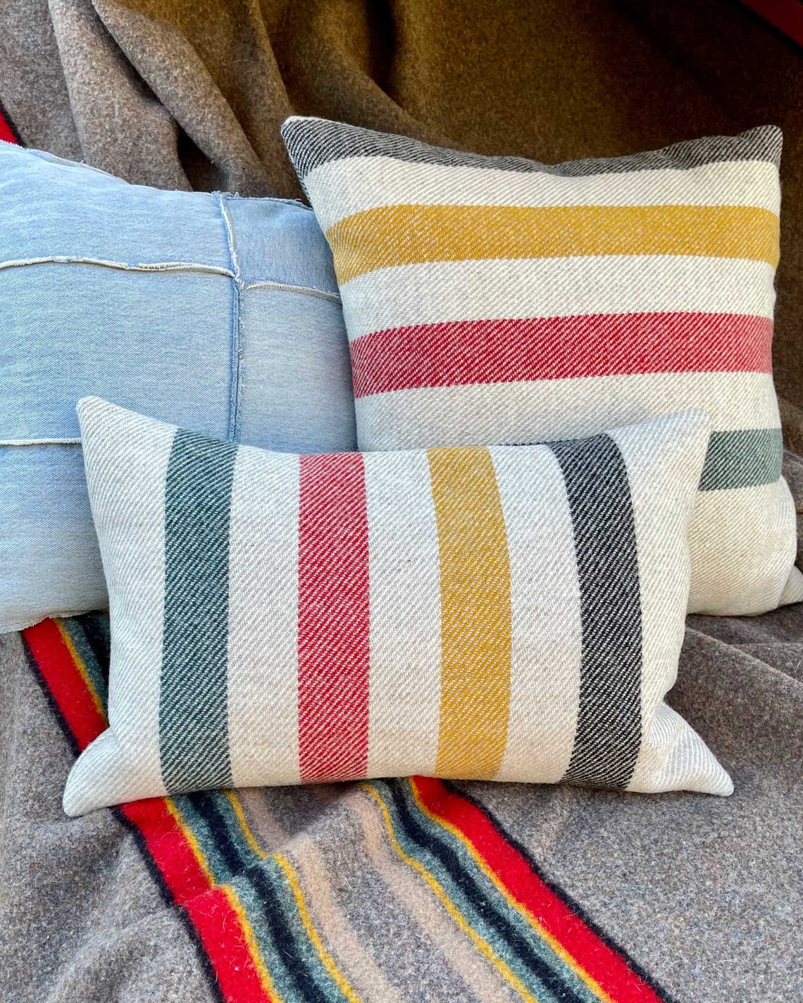 Wool Pillow Cover Made With Pendleton® Eco-wise Wool Glacier - Etsy