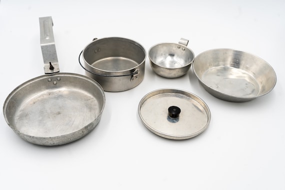 Vintage Aluminum Mess Kit - Etsy