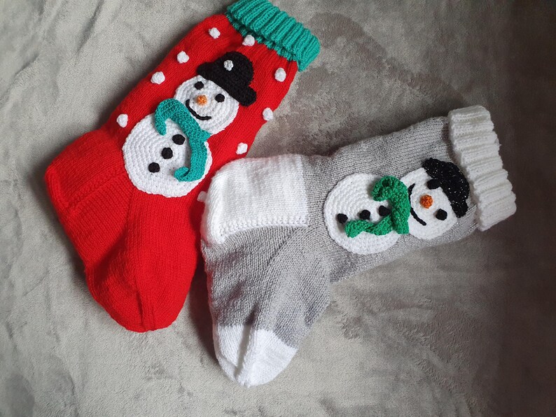 Knitting Pattern for a Santa Stocking/snowman, 50 Cm Long (german Only ...