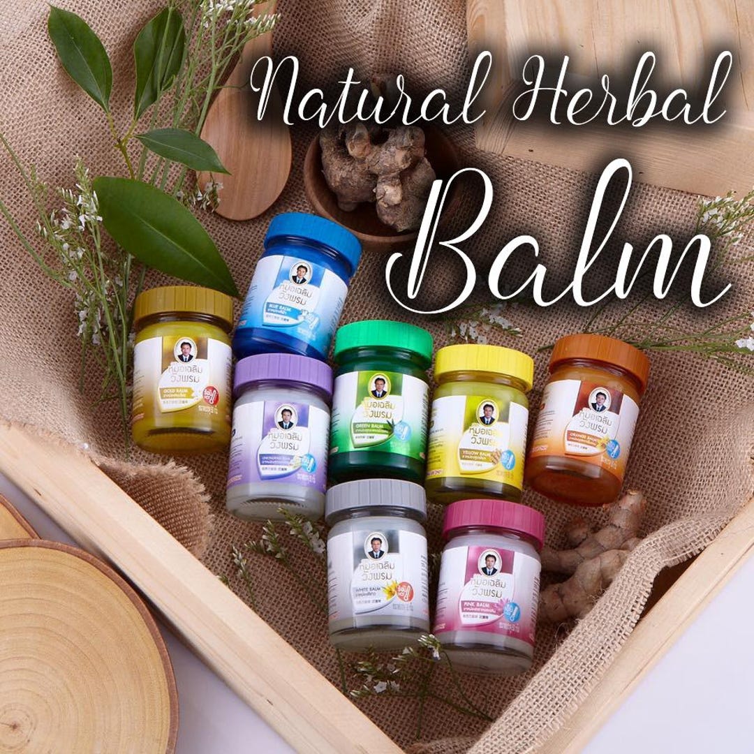 Natural Green Herb Herbal Balm Wang Prom Thailand. Cool Fragrance ...