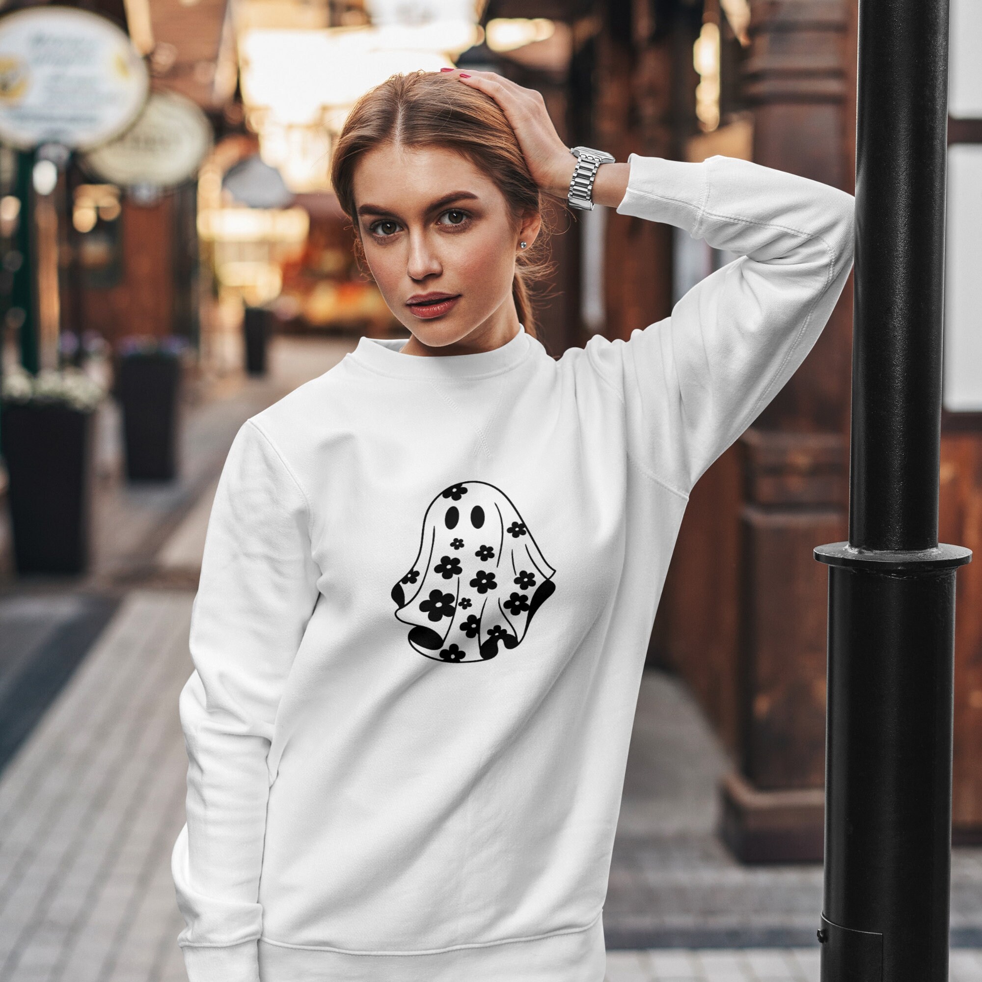 Daisy Ghost Clipart Flower Ghost PNG Halloween Clipart Png Floral Ghost ...