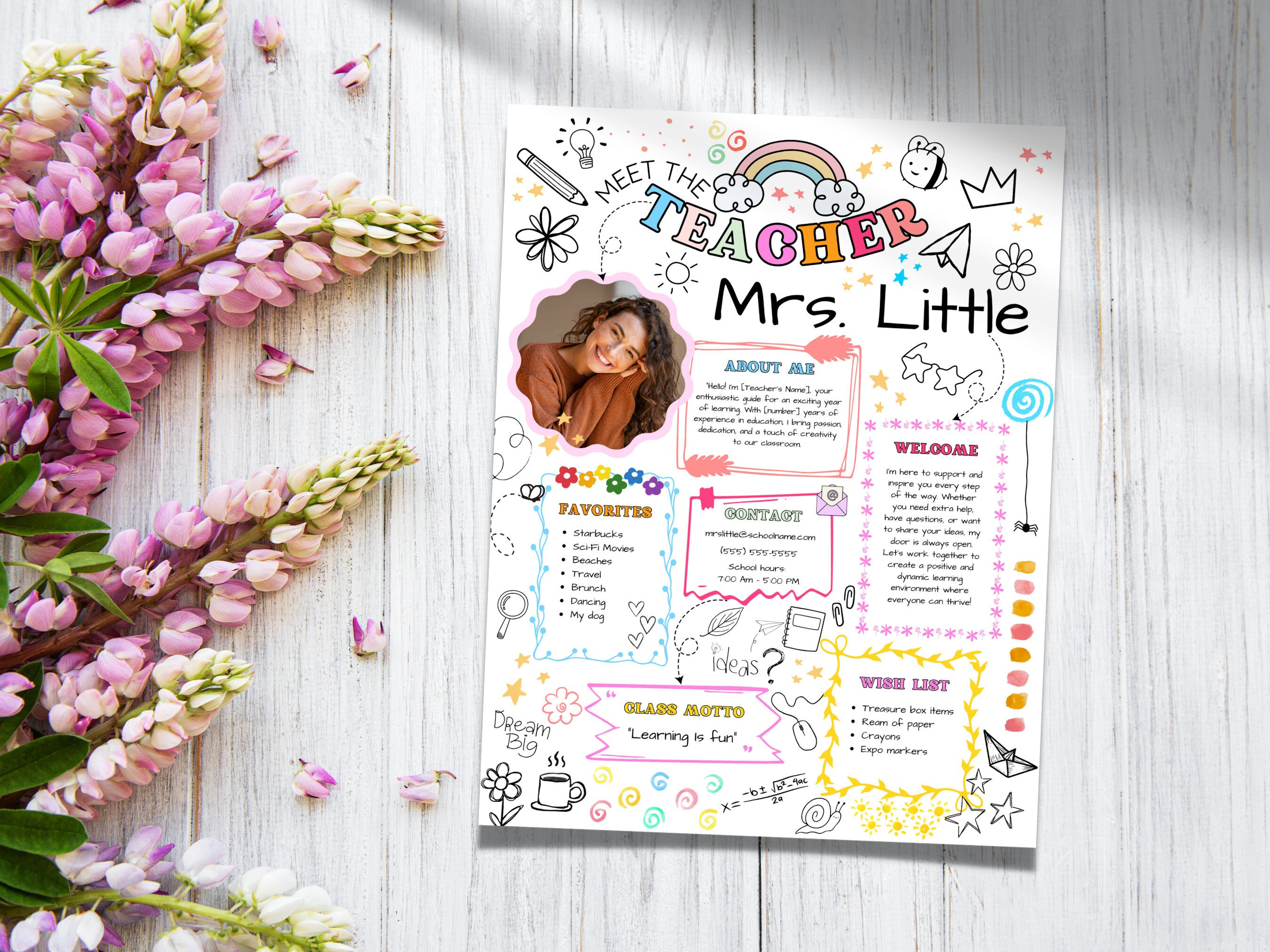 Meet the Teacher Template Back to School Flyer Teacher - Etsy Australia
