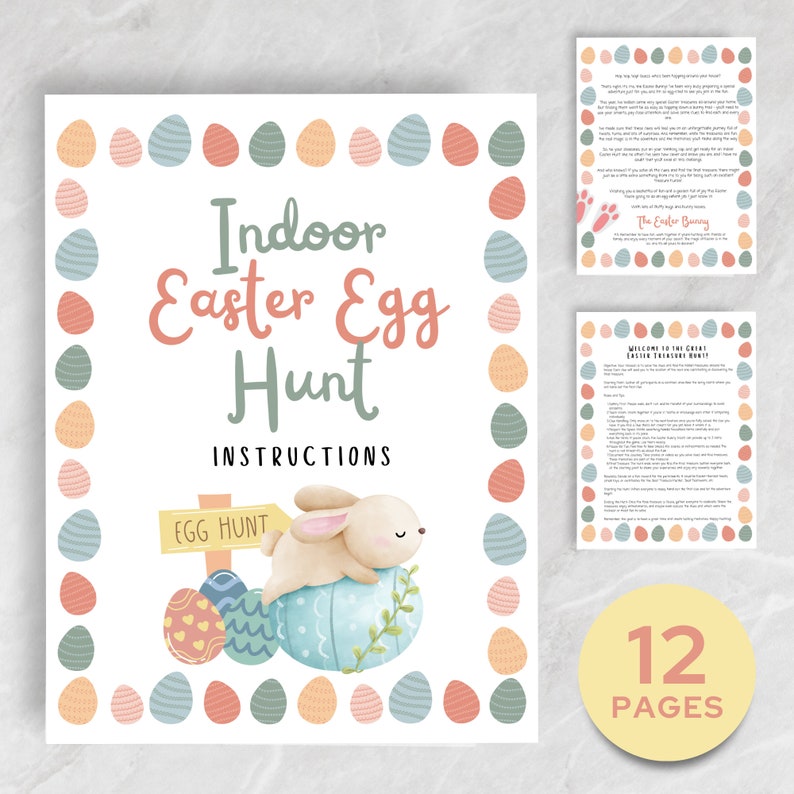 Indoor Easter Egg Hunt, Easter Scavenger Hunt, Easter Activity, Easter ...