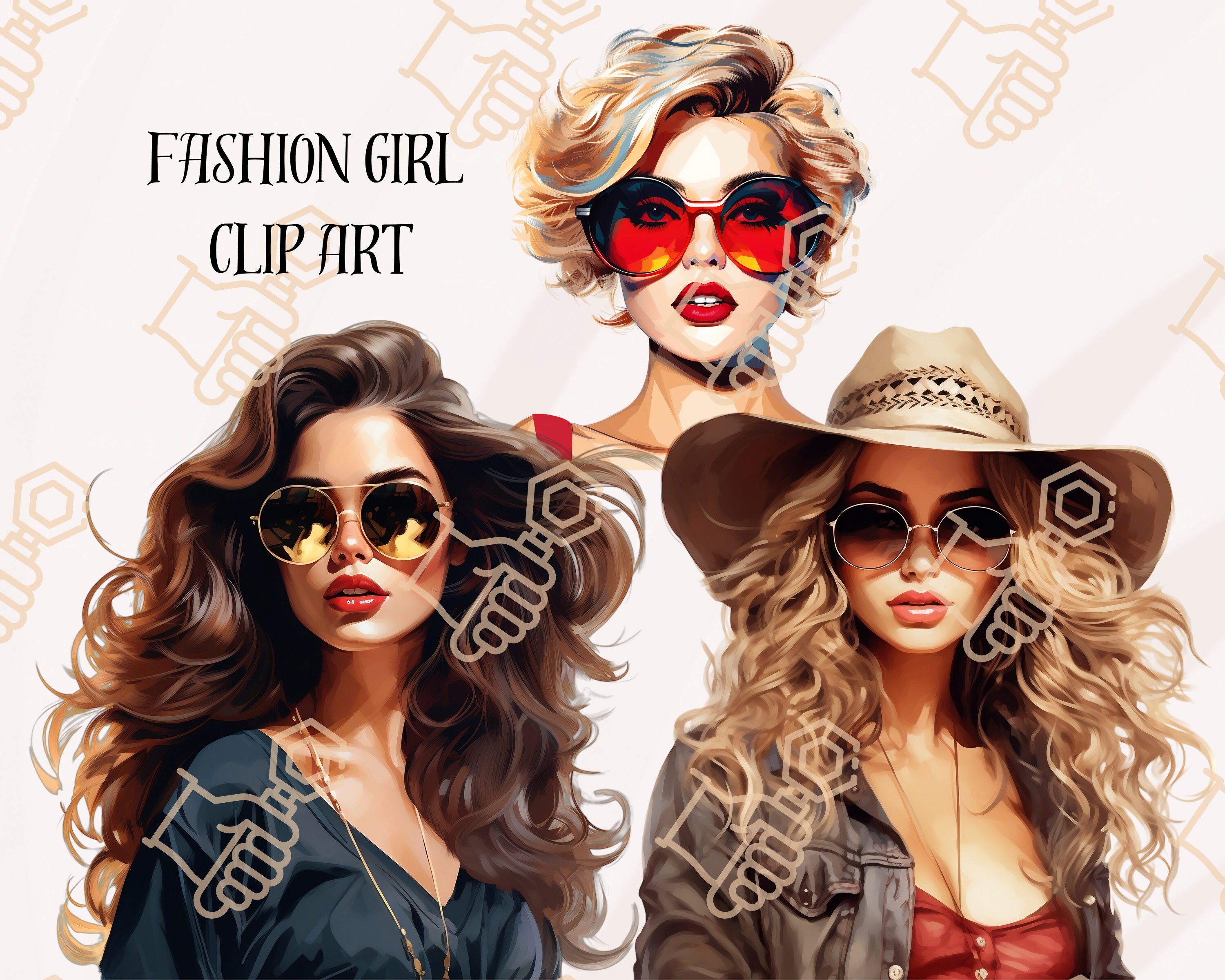 Fashion Girl Clipart Fashion Clipart Fashion Illustration Fashion Girl Illustration Girl