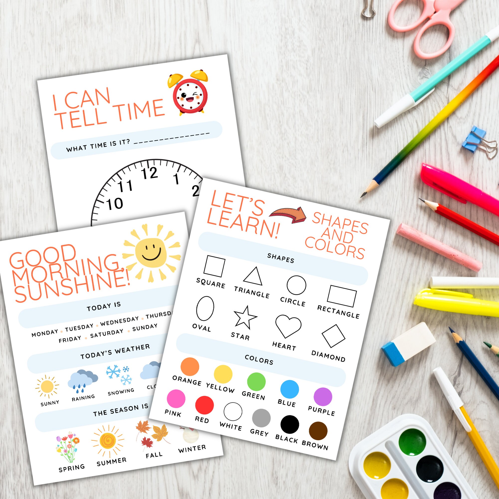 Preschool Morning Menu Printable Homeschool Preschool Worksheets ...
