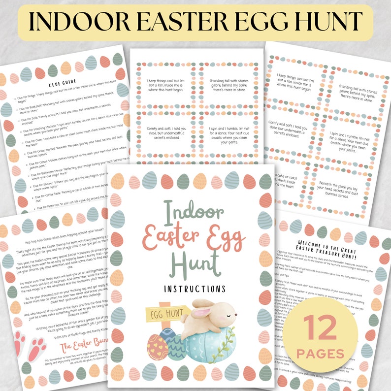 Indoor Easter Egg Hunt, Easter Scavenger Hunt, Easter Activity, Easter ...