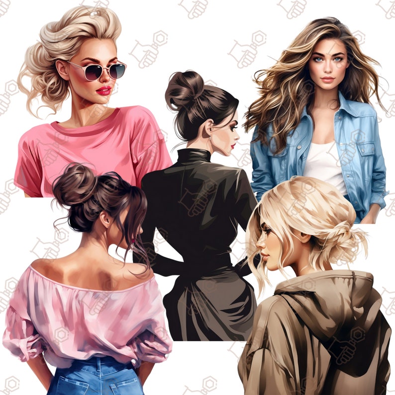Fashion Girl Clipart, Fashion Woman Clipart, Fashion Clipart, Fashion ...