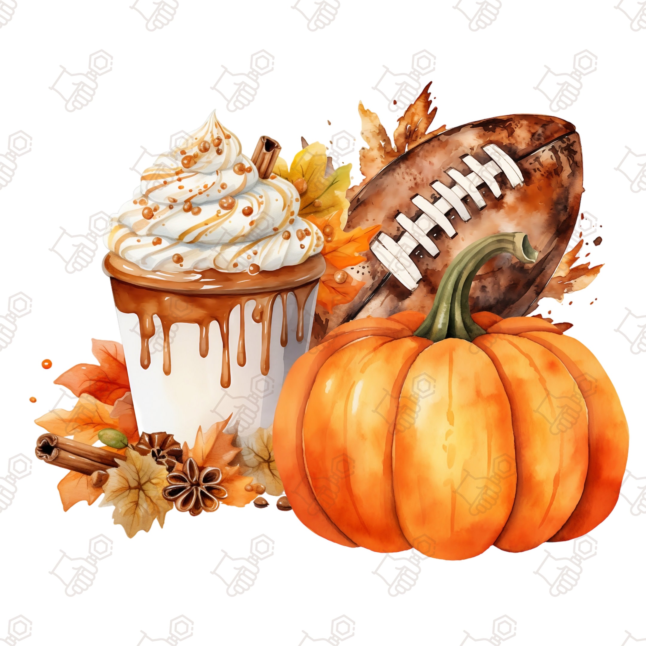 Thanksgiving Football PNG Fall PNG Season PNG Football Sublimation ...