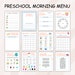 Preschool Morning Menu Printable Homeschool Preschool Worksheets ...