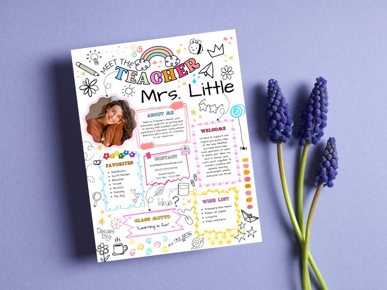 Meet the Teacher Template Back to School Flyer Teacher - Etsy Australia