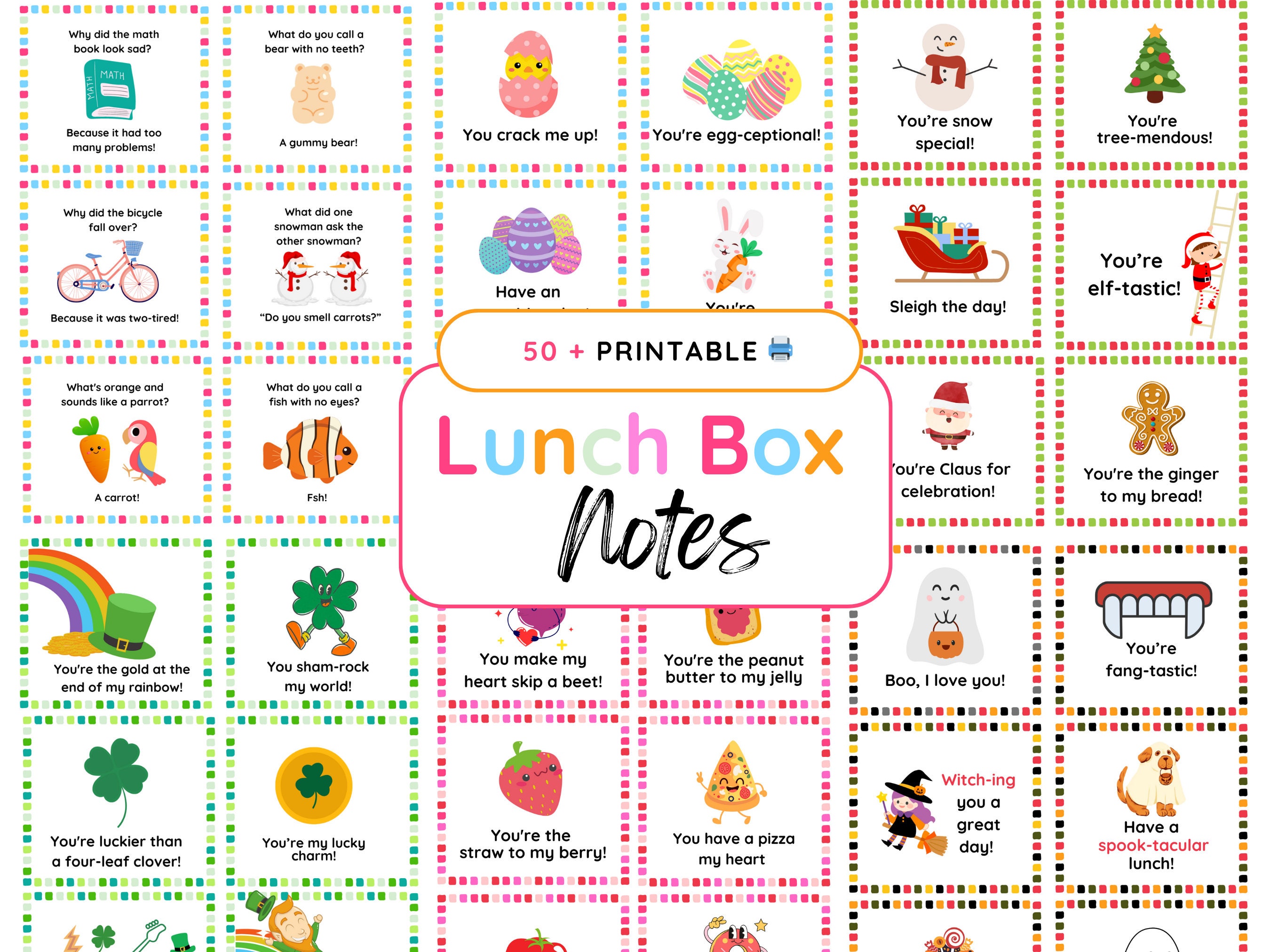 Lunch Box Jokes for Kids Joke of the Day Back to School - Etsy