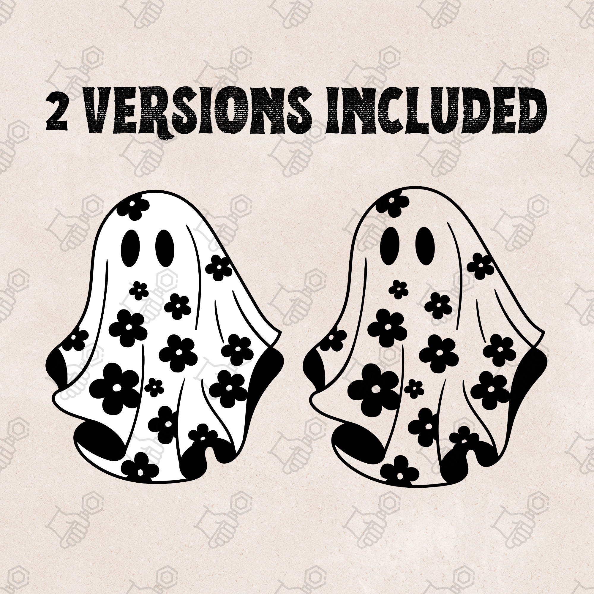 Daisy Ghost Clipart Flower Ghost PNG Halloween Clipart Png Floral Ghost ...