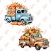 Watercolor Pumpkin Truck Clipart Fall PNG Autumn Clipart Fall - Etsy