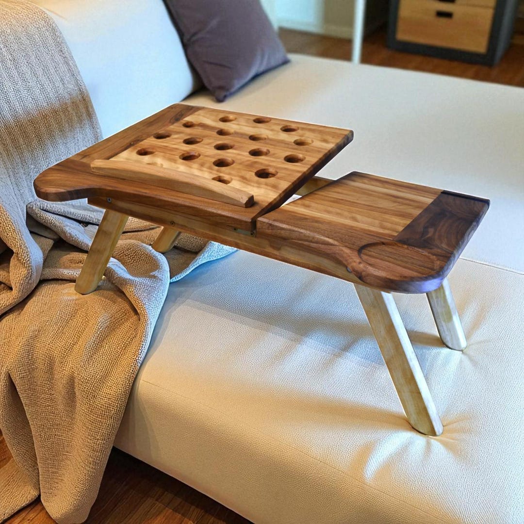 Wooden Laptop Table Birch Laptop Desk for Bed Hardwood Home Furniture ...