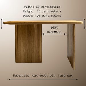 Office Table Oak Computer Desk Minimalistic Office Furniture Big Table ...