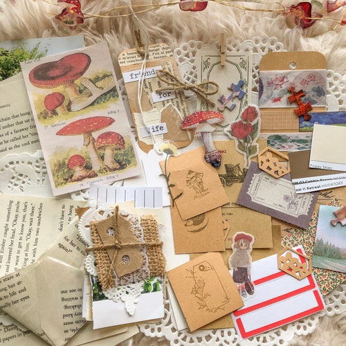 Cottage Core Journal Kit-stationery-vintage-scrapbook-paper - Etsy