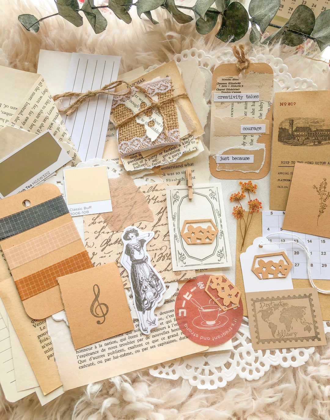 Vintage Journal Kit-stationery-ephemera-cozy-aesthetic-scrapbook-old ...