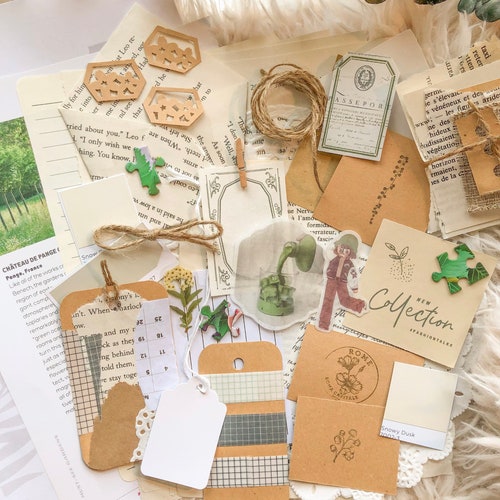 Cottage Core Journal Kit-stationery-vintage-scrapbook-paper - Etsy