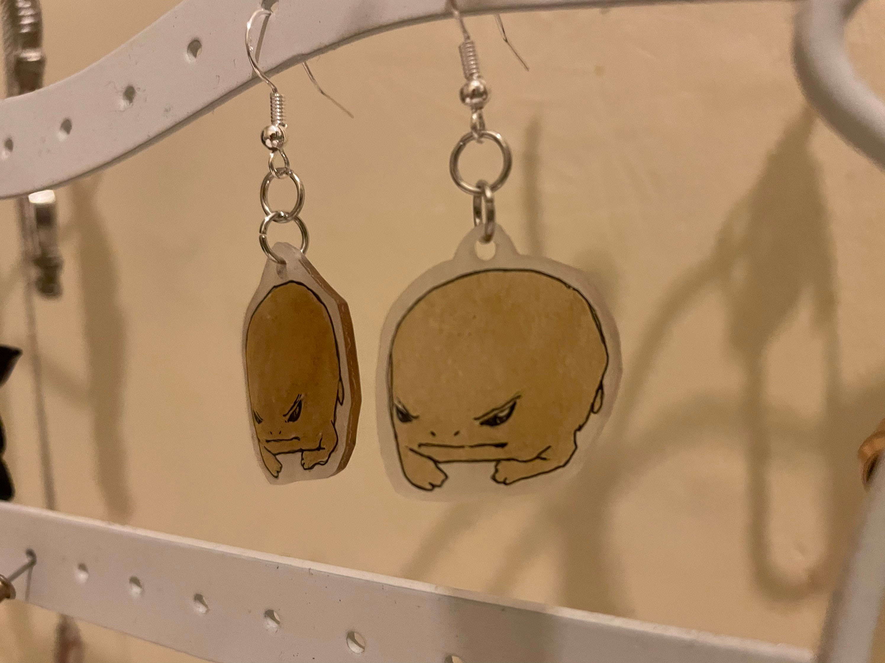 Angry Mochi Frog Meme Earrings - Etsy