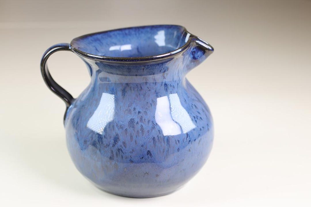 Rare Fancy Cobalt Blue Pitcher_ Nell Cole Graves - Etsy