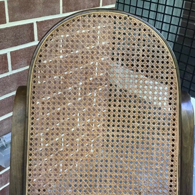 Mid-century Bentwood & Webbing Rocking Chair by Thonet 1930' S Vintage ...