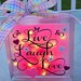Live Laugh Love Lighted Decorative Glass Block - Etsy