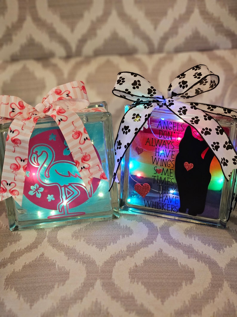 You Flocking Rock Lighted Decorative Glass Block - Etsy