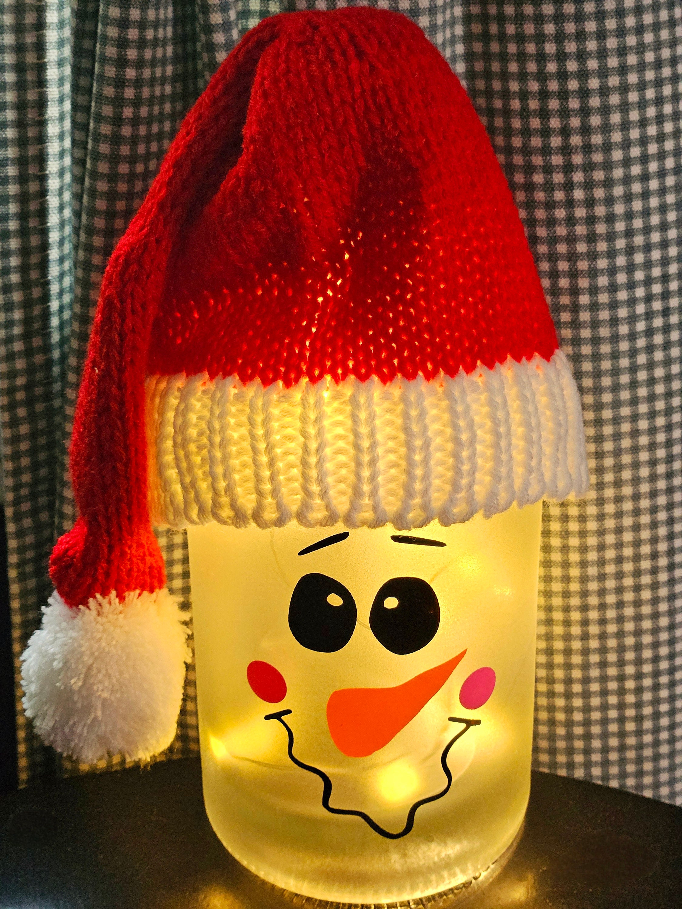 Snowman Decorative Lighted Whiskey Bottle With Removable Knit Hat. - Etsy