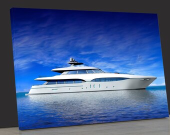 Yacht Canvas Poster - Etsy