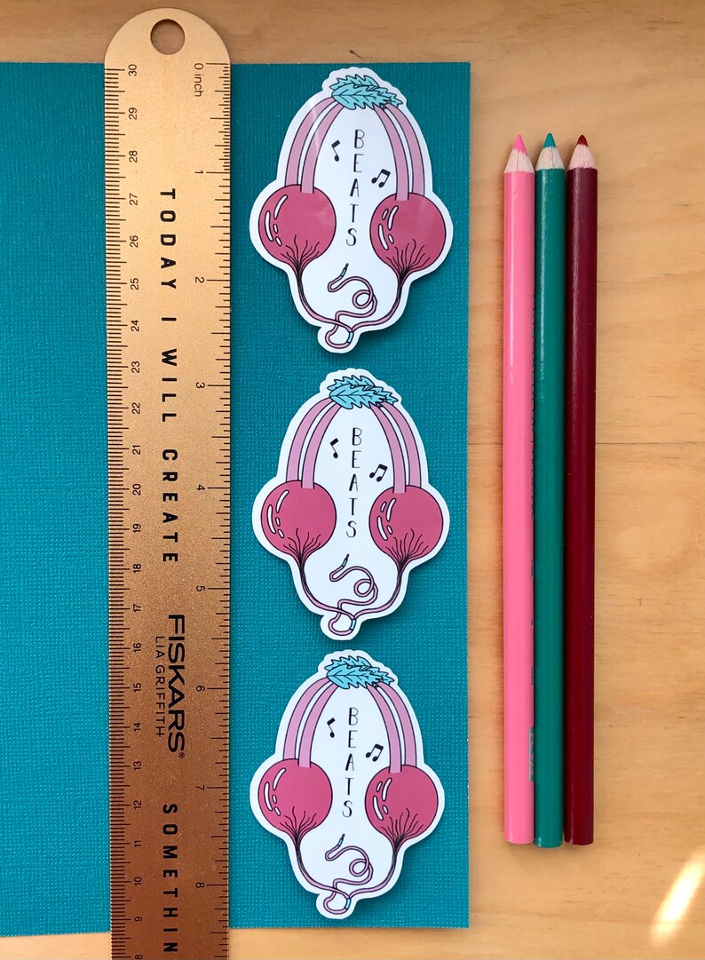 Beats Sticker - Illustrated Sticker - Music Sticker - Melodrawma - Etsy
