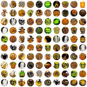 Halloween Emoji Clipart Bundle – 1000 PNG Stickers | Cute Spooky ...