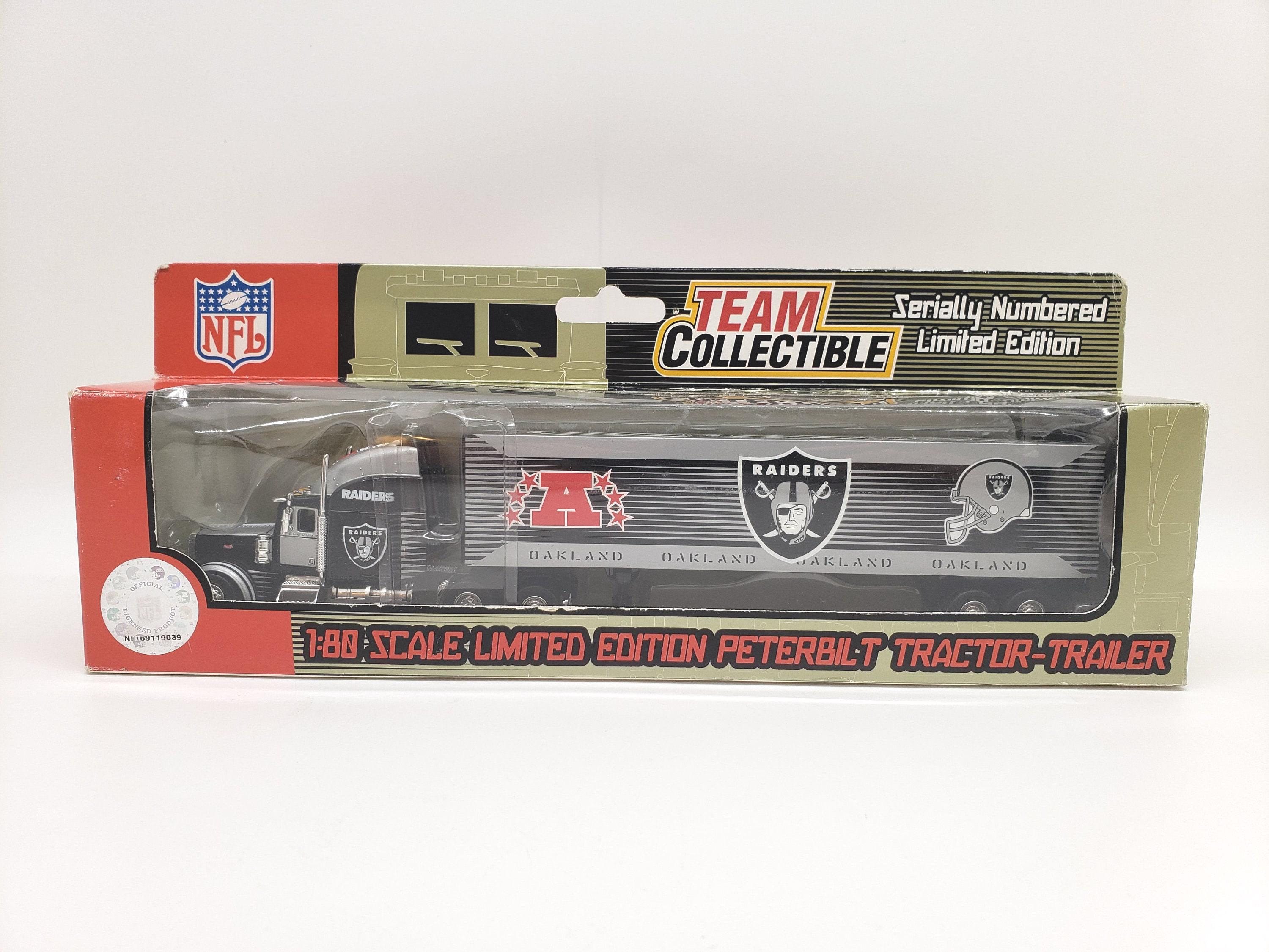Vintage Oakland Raiders Peterbilt Tractor Trailer: Fleer NFL Diecast ...