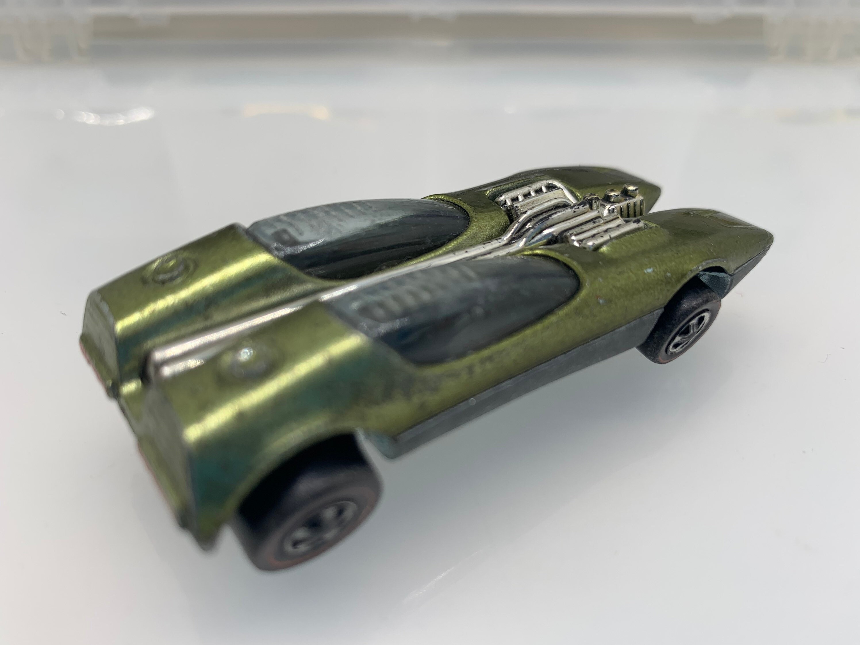 Vintage 1969 Hot Wheels Splittin' Image: Olive Spectraflame Redline Toy ...