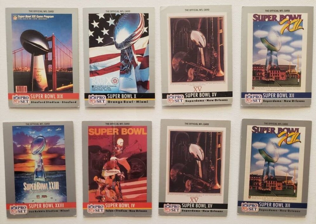 Pro Set NFL Super Bowl Card Lot - Etsy
