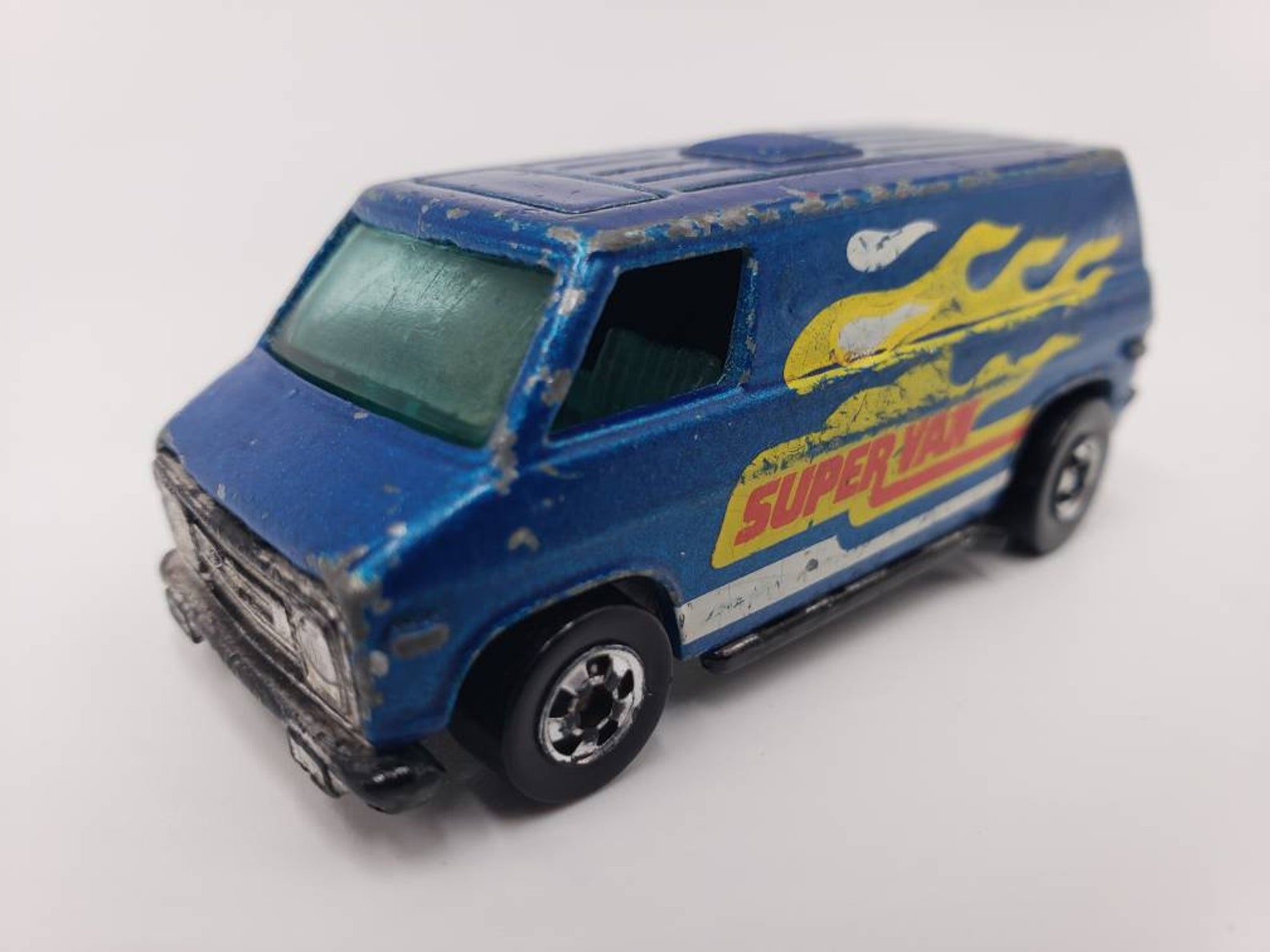 Hot Wheels 1985 Super Van Metalflake Blue White and Yellow | Etsy