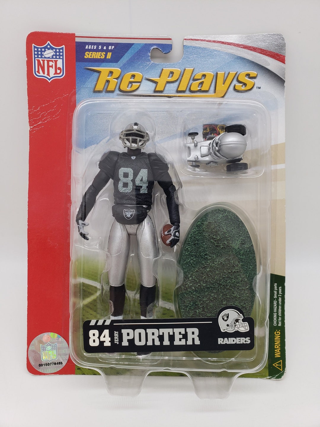 Jerry Porter Raiders Silver and Black Replays Gracelyn Collectable NFL ...