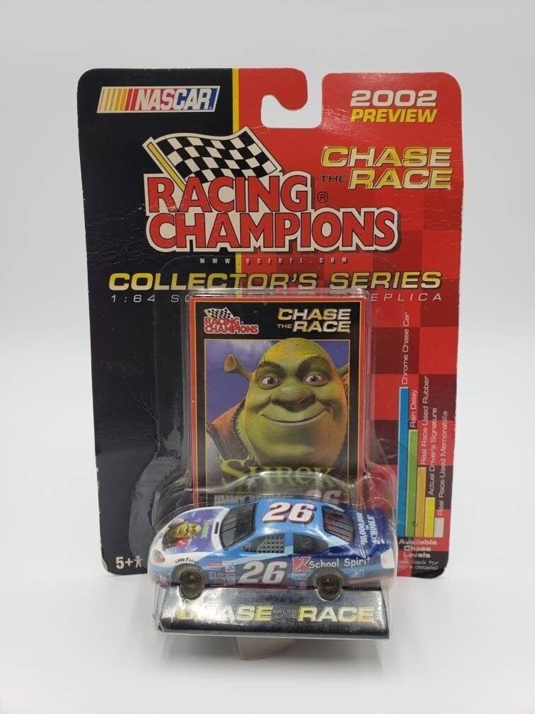 Racing Champions Shrek Stock Car Blue Chase the Race Perfect Birthday ...