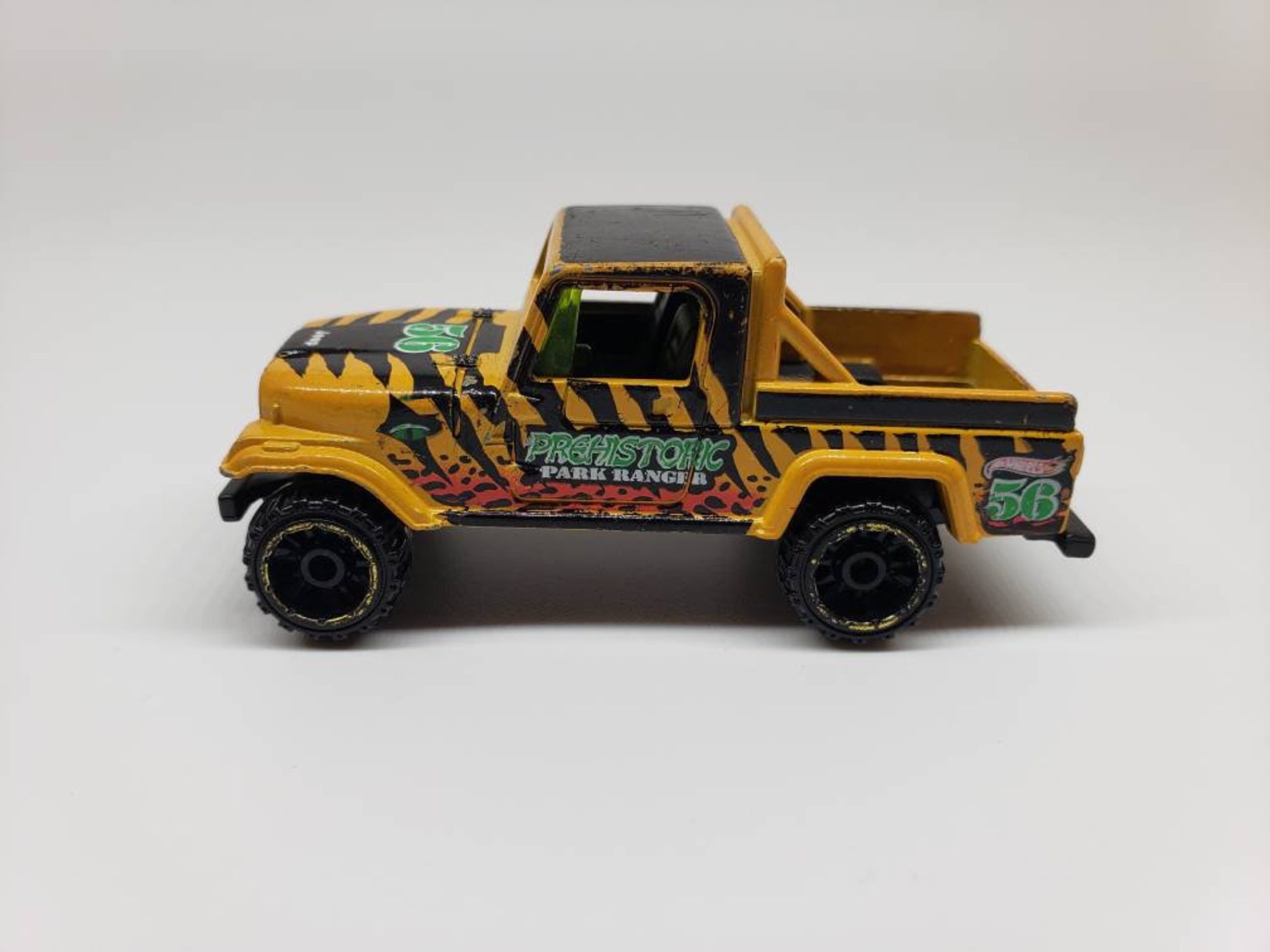 Hot Wheels Prehistoric Park Ranger Jeep Yellow and Black - Etsy