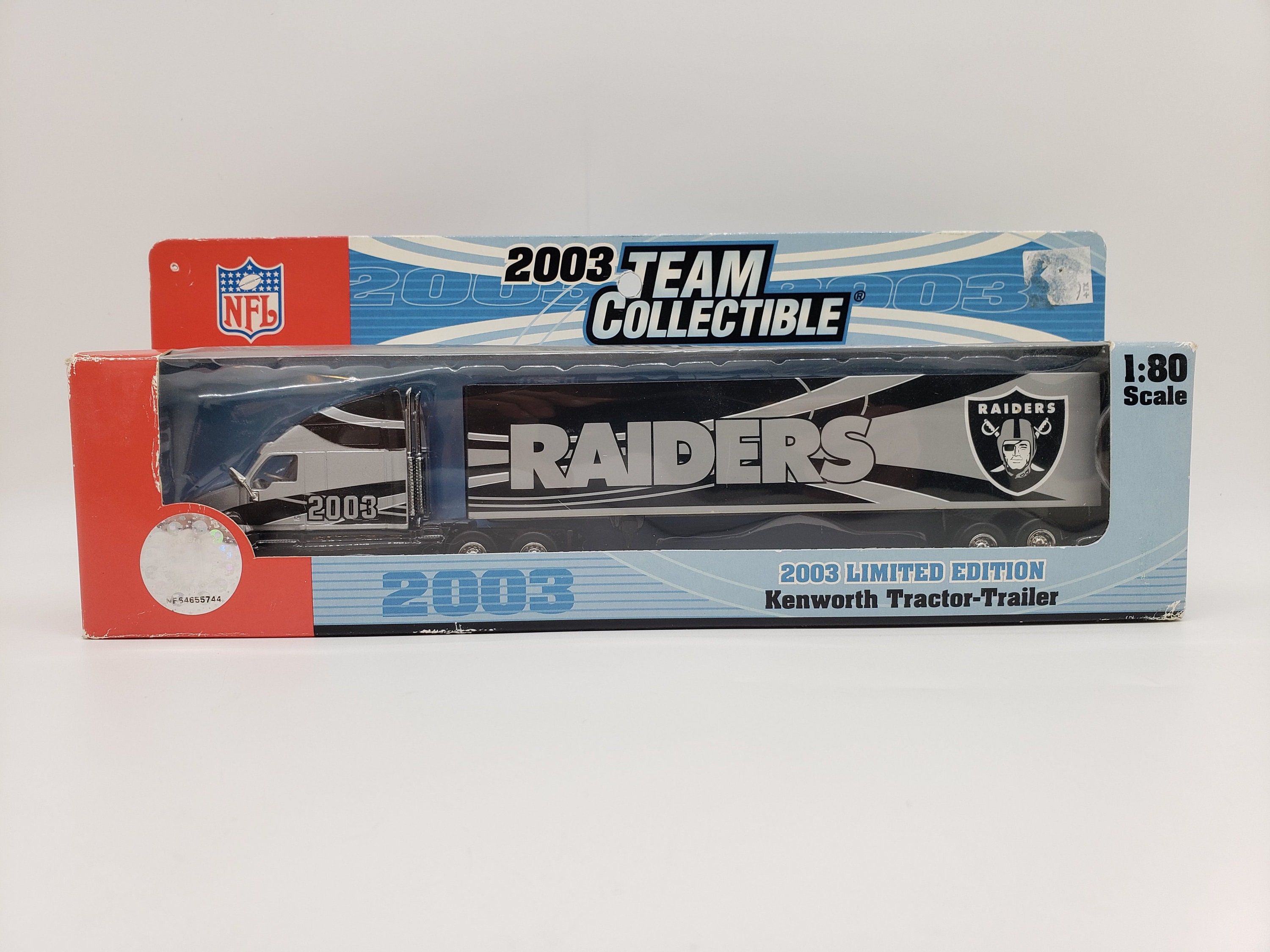 Oakland Raiders Kenworth Tractor-trailer Black Fleer Team Collectibles ...