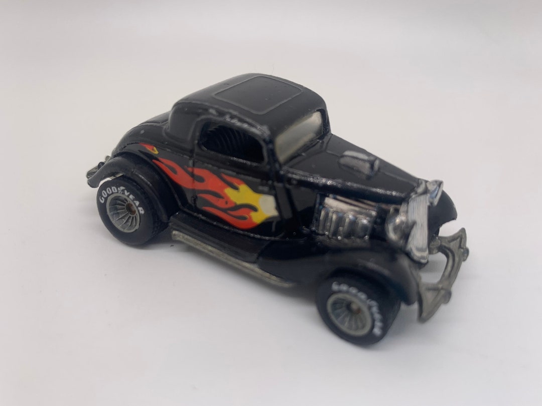 Hot Wheels 3-window '34 Ford Coupe Black With Flames - Etsy