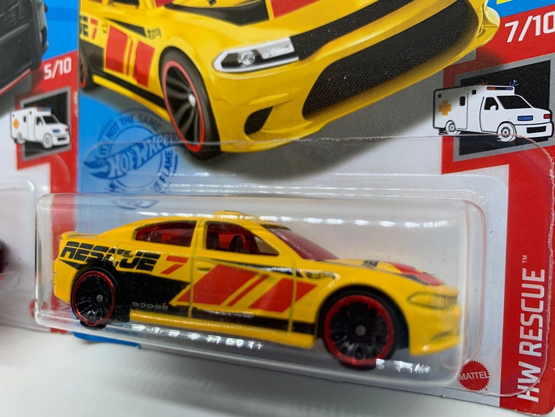 Hot Wheels Dodge Charger Drift Fire Department HW Rescue SRT Miniature ...