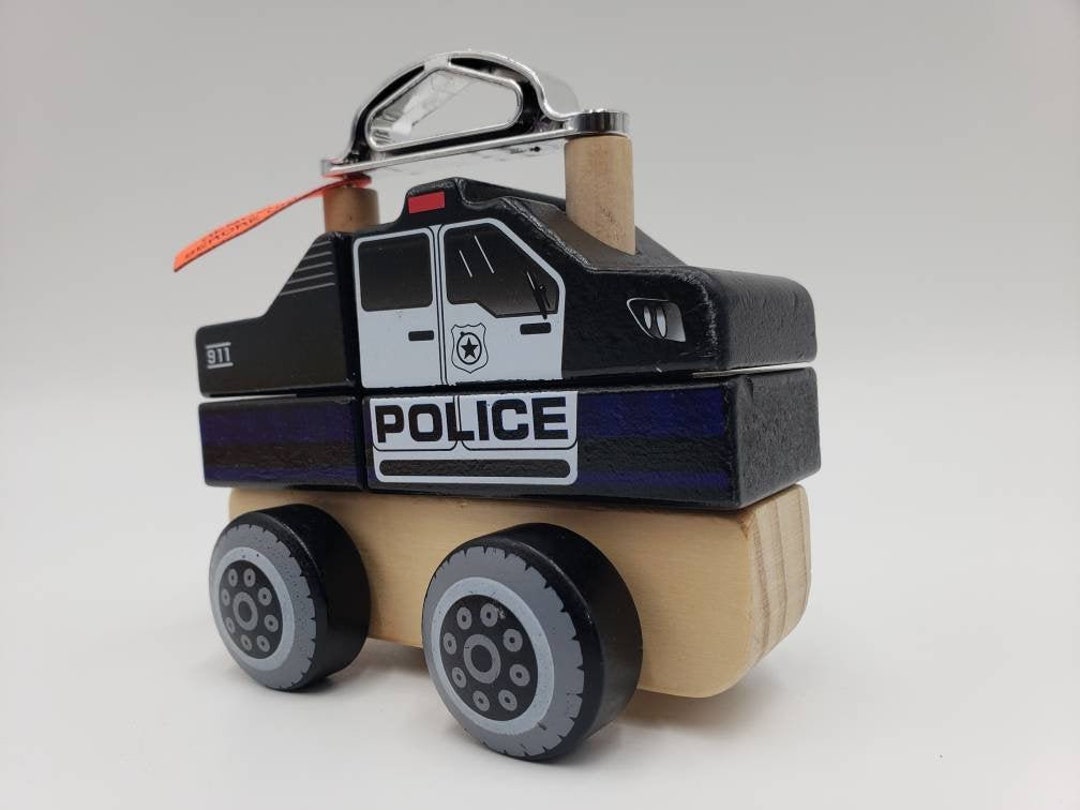 Natural Wood Toy Police Car Puzzle - Etsy