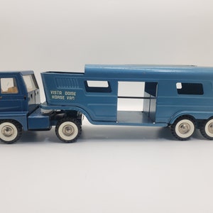 Structo Turbine Vista Dome Horse Van Blue 1960s Collectable Scale Model ...