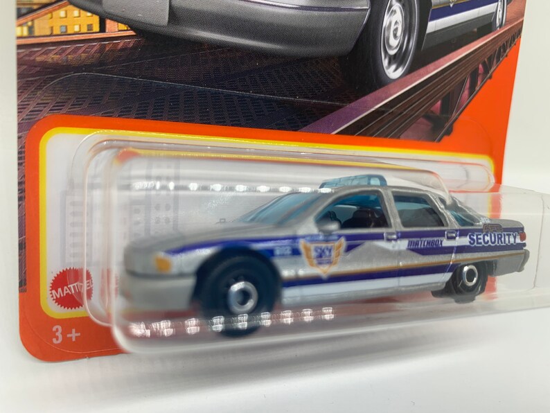 Matchbox Chevy Caprice Classic Police Security Miniature Scale Toy Car ...