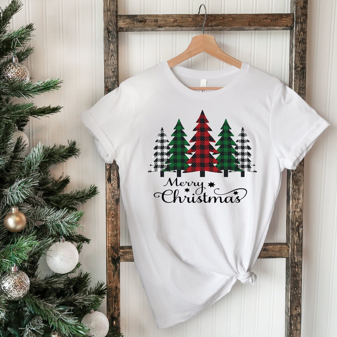 Merry Christmas Tree Shirt, Christmas Tree Tee, Christmas Shirt, Cute ...