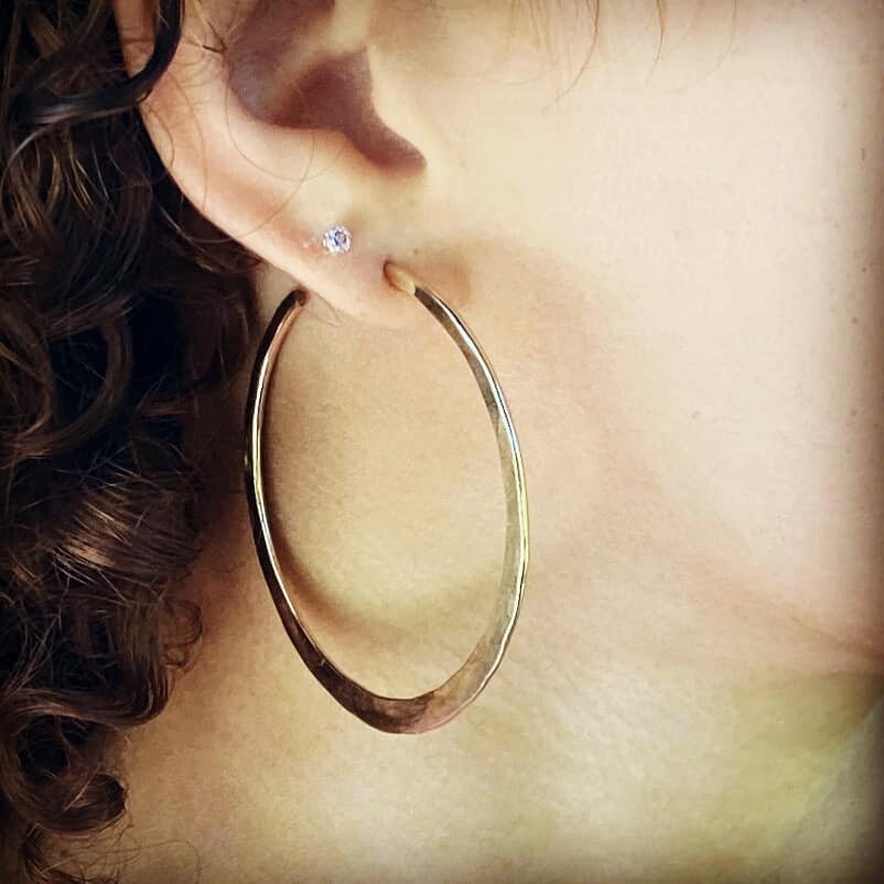 Large Hoop for Women 14k Gold Filled Earring Mother's | Etsy