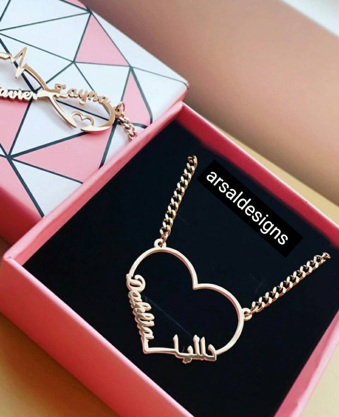 18K Gold Custom Logo Necklace Logo Designs Chain Necklace - Etsy