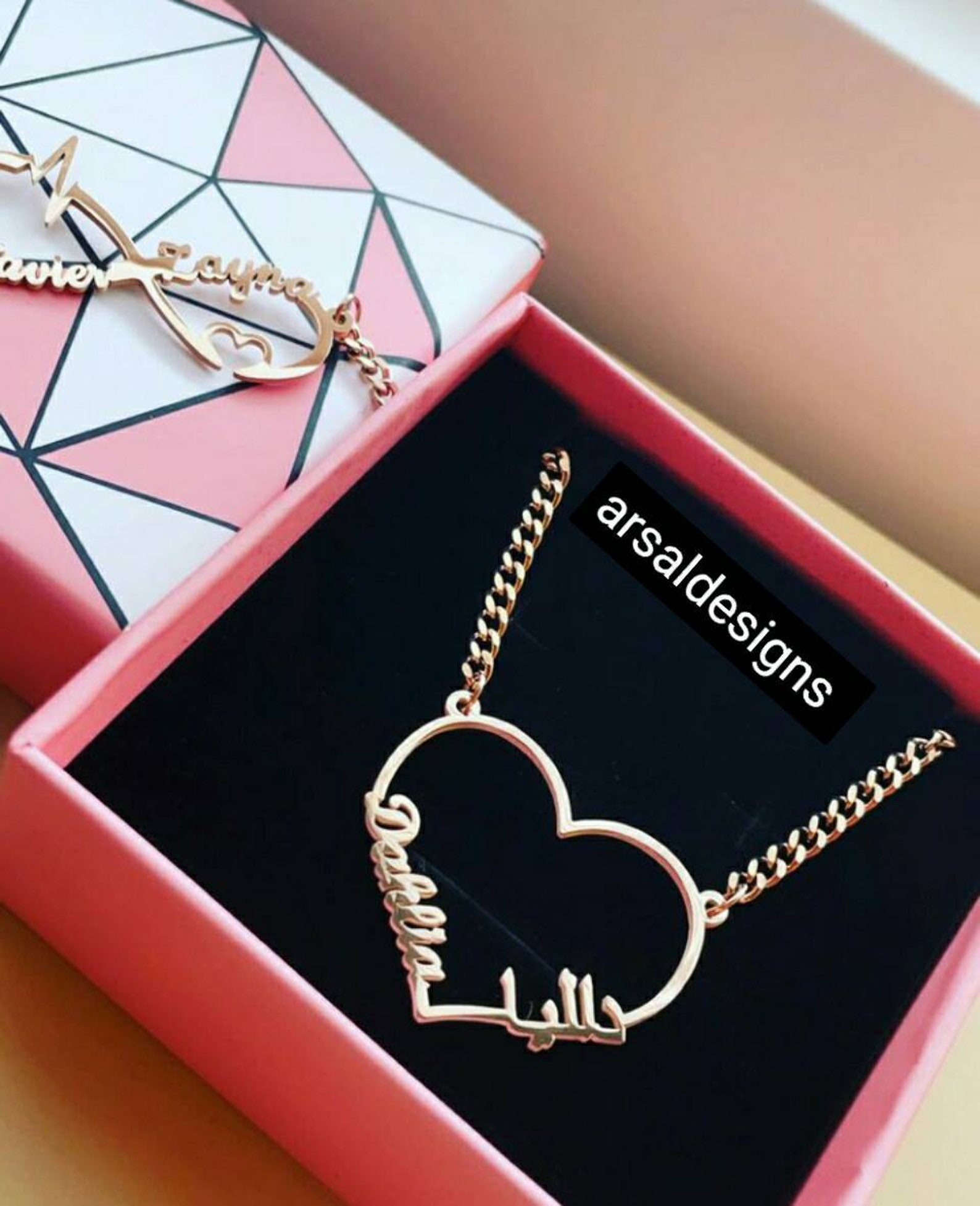 18K Gold Custom Logo Necklace Logo Designs Chain Necklace - Etsy